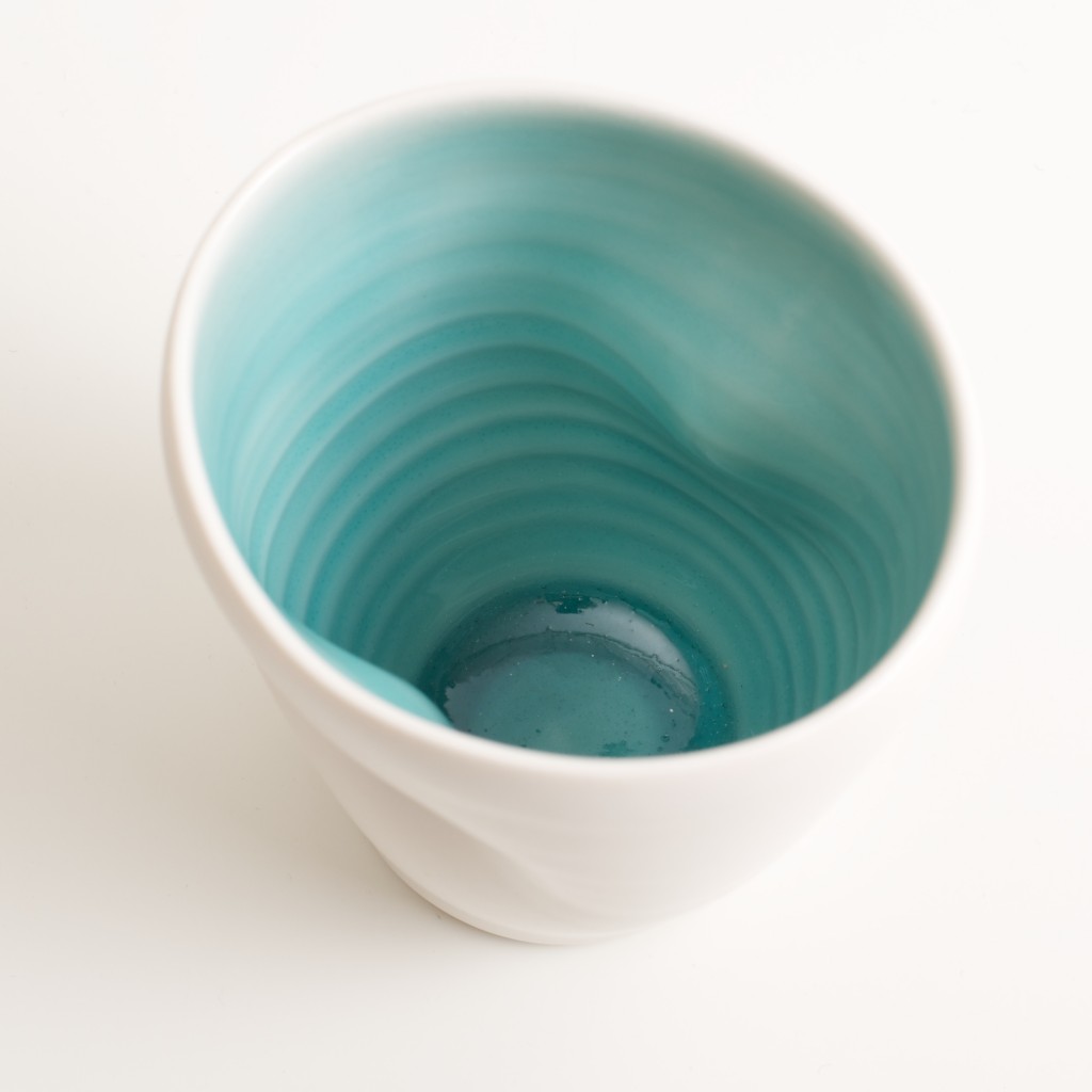 Handmade dimpled cup - Linda Bloomfield