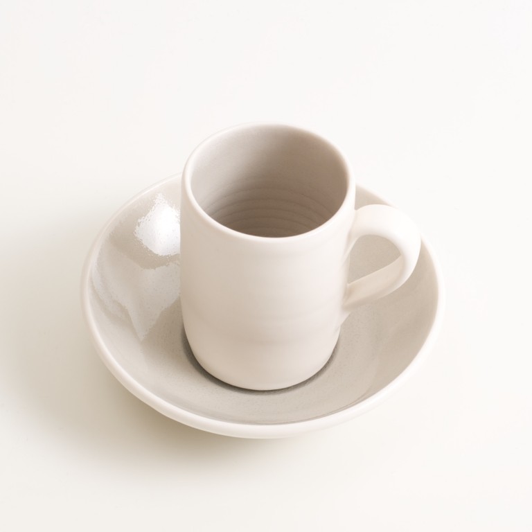 Handmade espresso cup & saucer - Linda Bloomfield