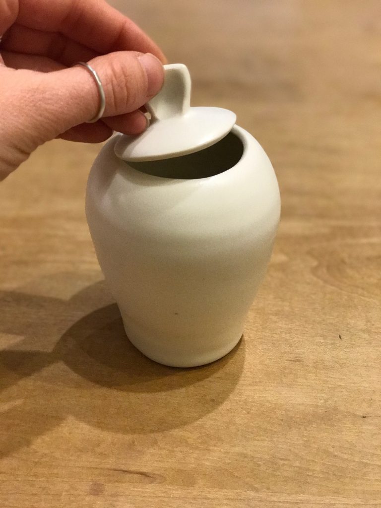 Handmade sugar pot - Linda Bloomfield